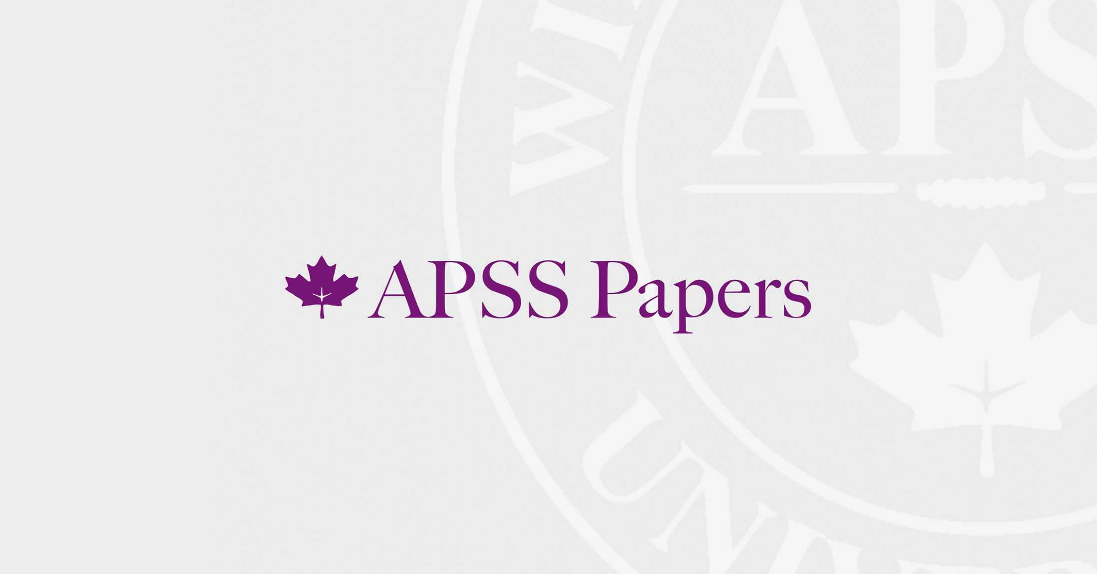 Submissions - APSS Papers